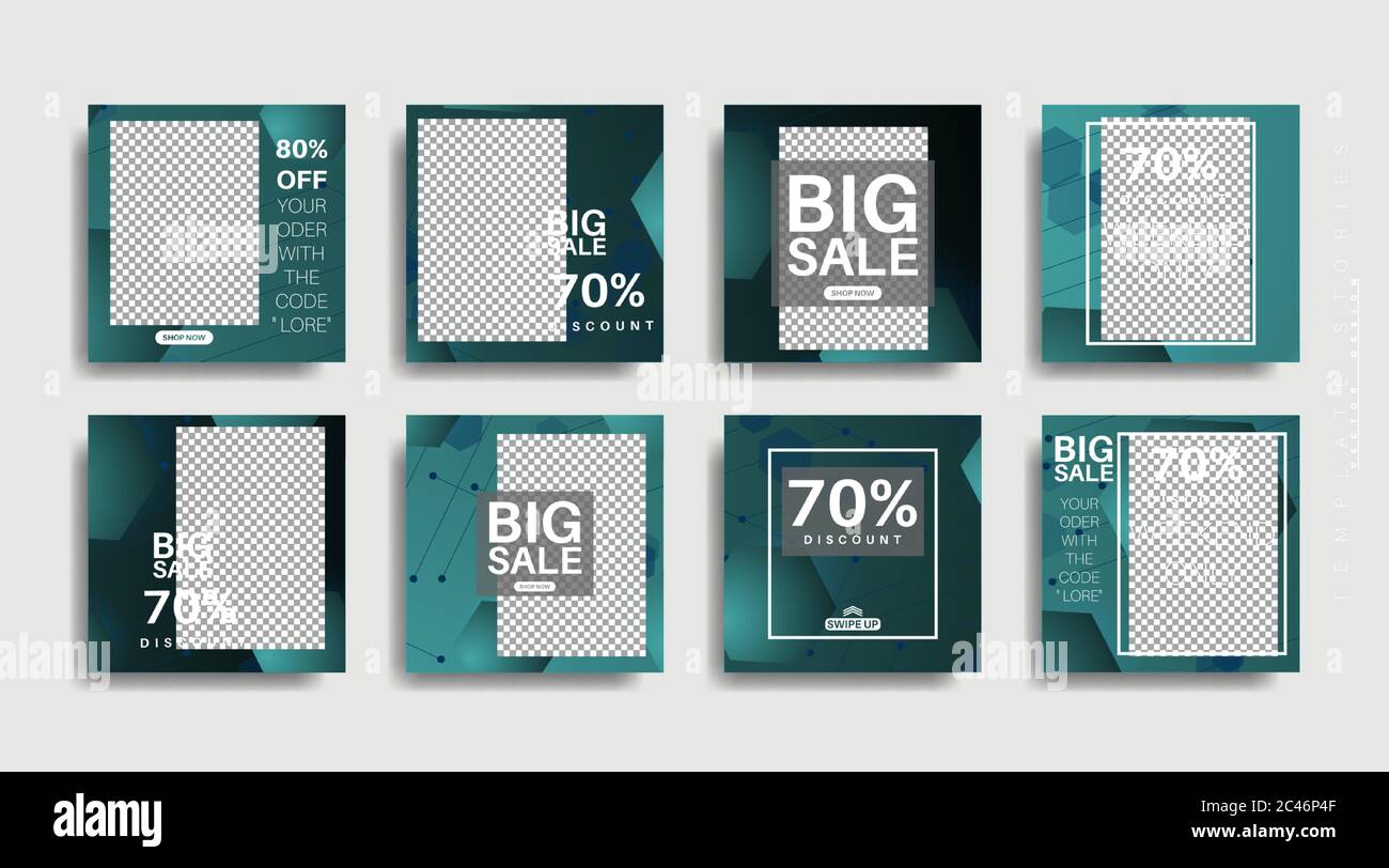 Modern promotion square web banner for social media . vector design ...