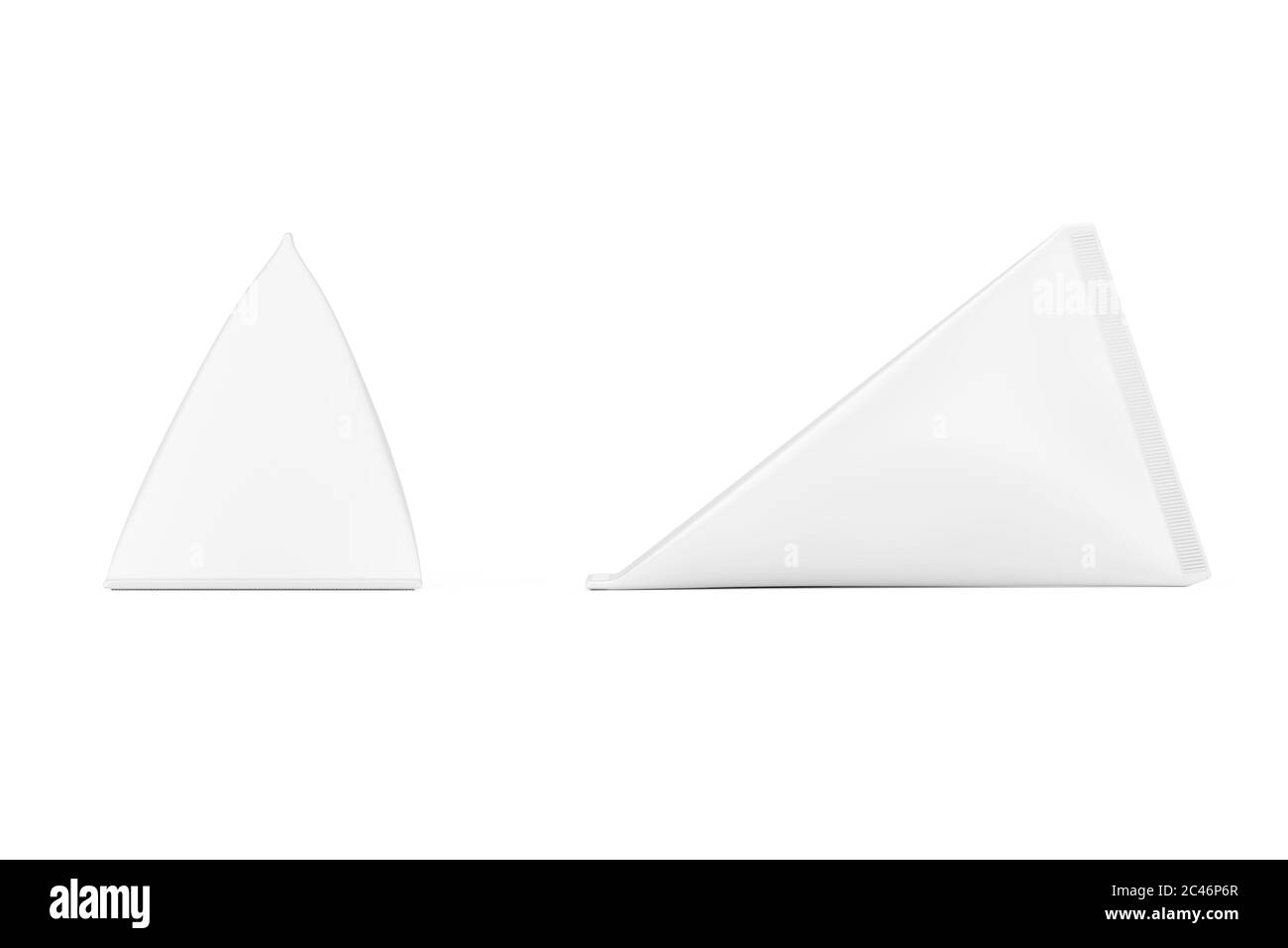 White Cardboard Triangle Box Cream, Juice or Milk Pack Mock Up on a ...