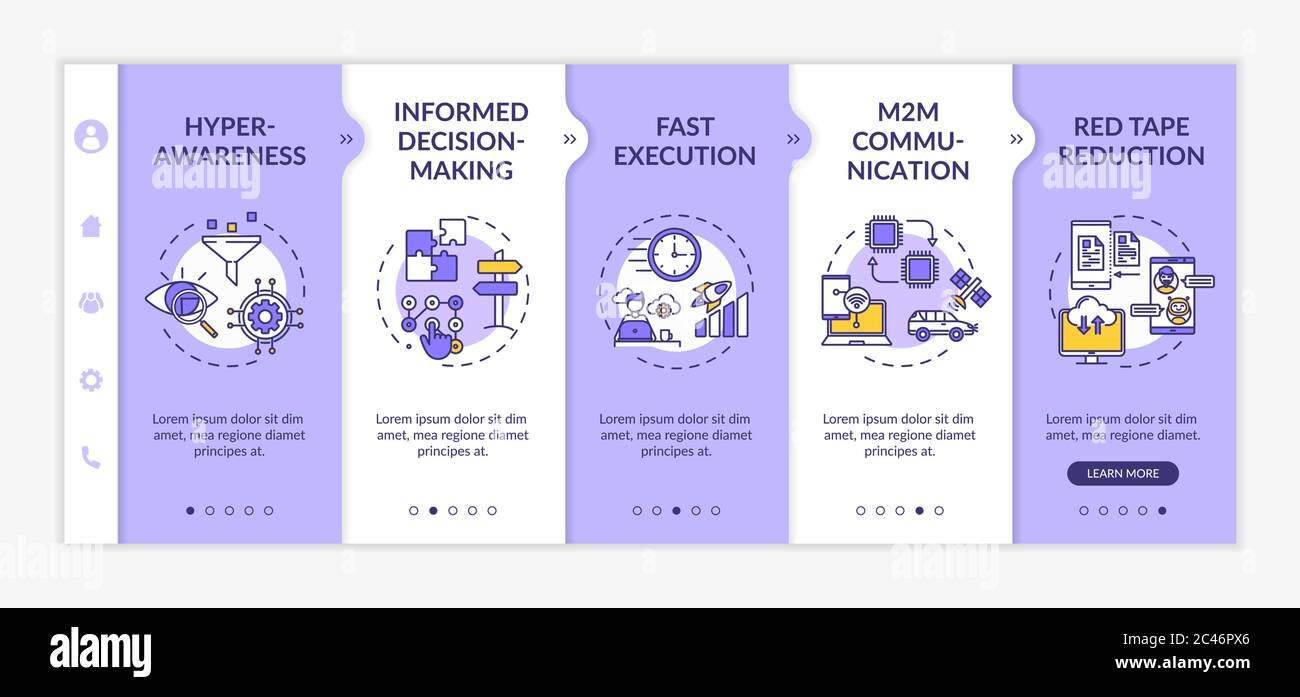 Digital business agility strategy onboarding vector template Stock ...