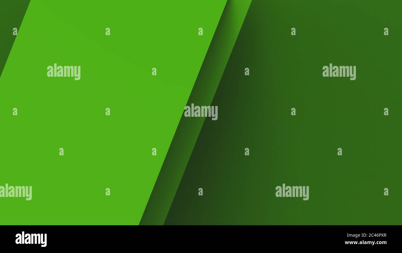 Abstract green background basic geometry overlaps with shadow vector ...