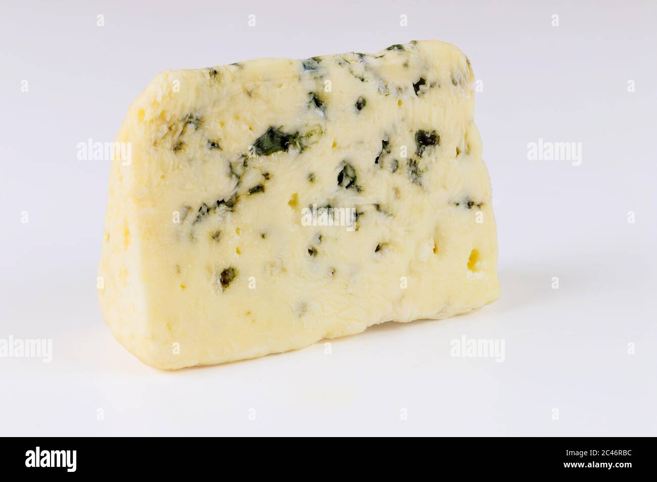 Chunk of blue stilton England cheese on white isolated background Stock ...