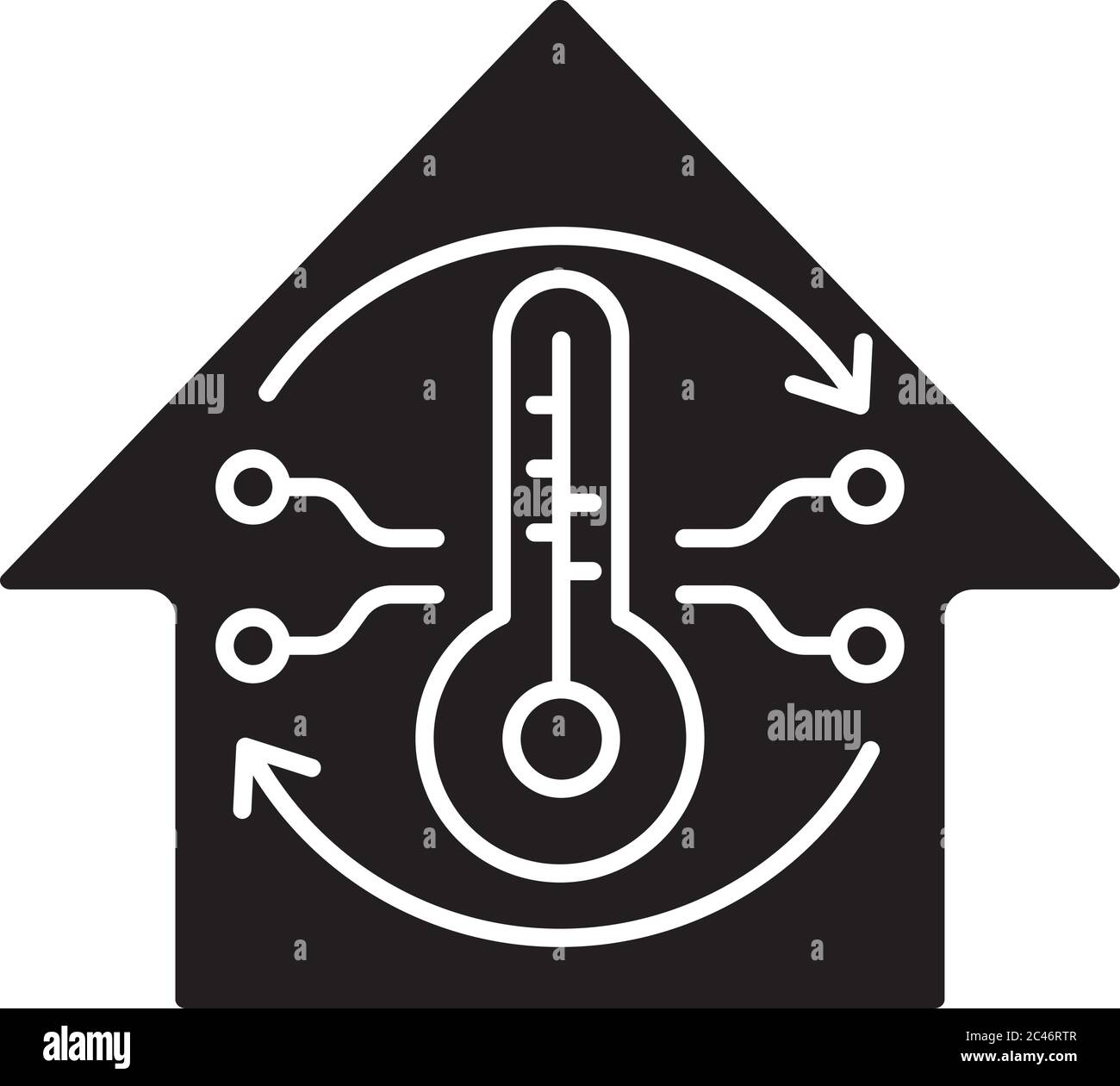 Central conditioning system black glyph icon Stock Vector Image & Art ...