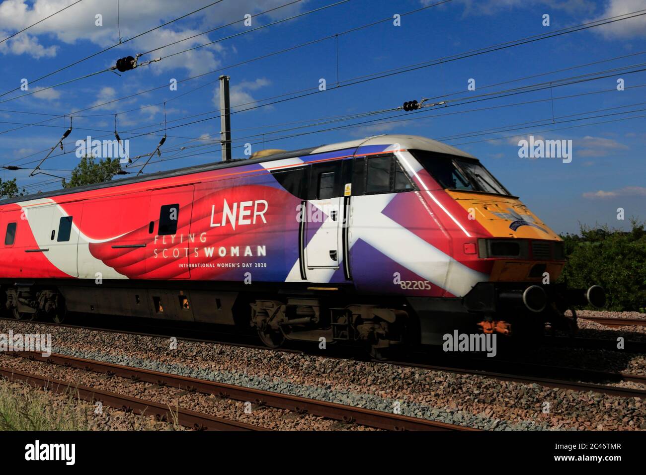 The Flying Scotswoman train, 82205, East Coast Main Line Railway, Newark on Trent ...