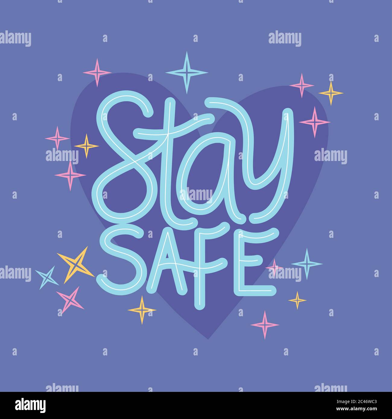 Stay safe lettering design of Happiness positivity and covid 19 virus ...