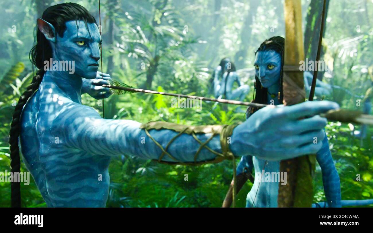 USA. Sam Worthington and Zoe Saldana in a scene from ©Twentieth Century ...