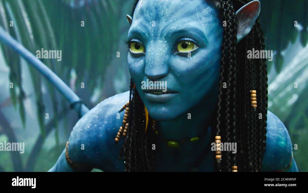USA. Zoe Saldana in a scene from ©Twentieth Century Fox film : Avatar (2009). Plot: A paraplegic ...