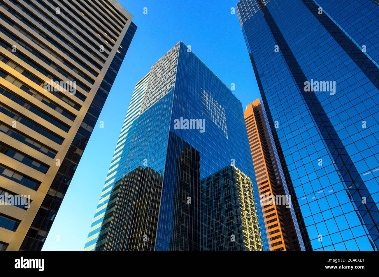 Downtown highrise office buildings, Calgary, Alberta, Canada Stock ...