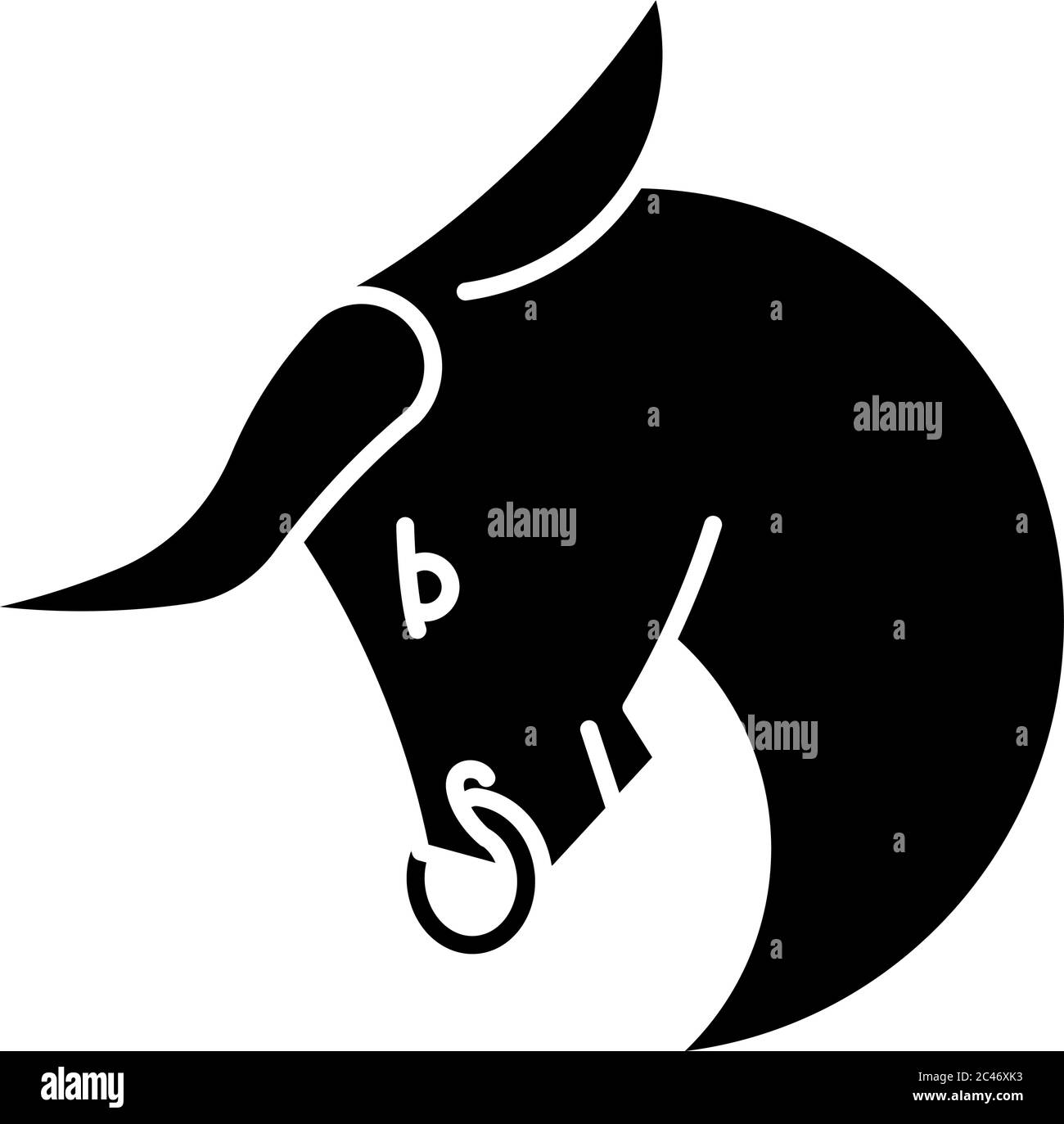 Taurus zodiac sign black glyph icon Stock Vector Image & Art - Alamy