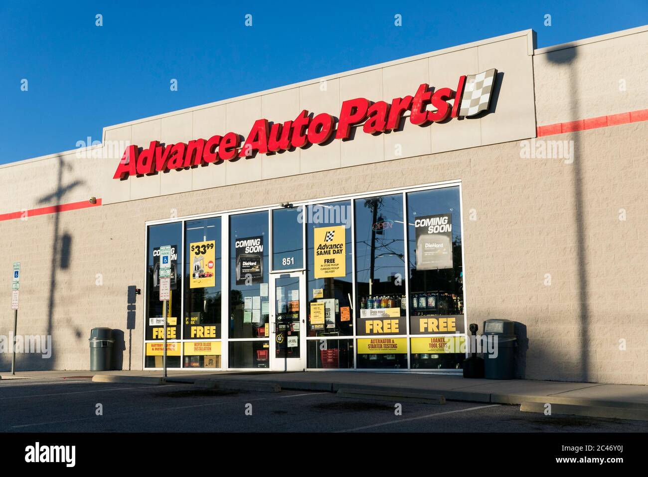 A logo sign outside of a Advance Auto Parts retail store location in ...