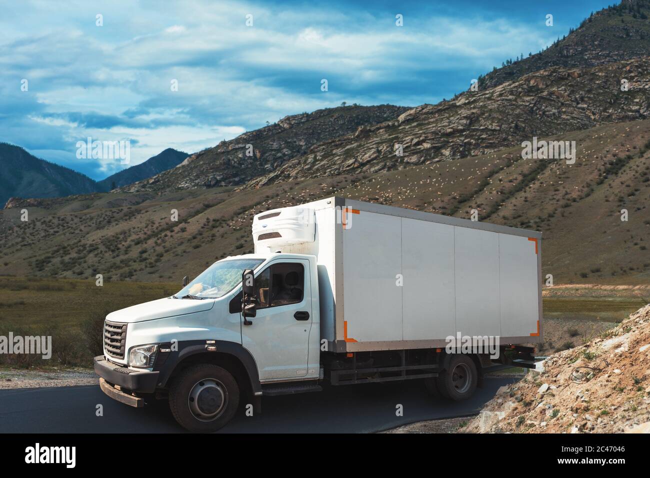 Fuel tanker track driving Stock Photo - Alamy