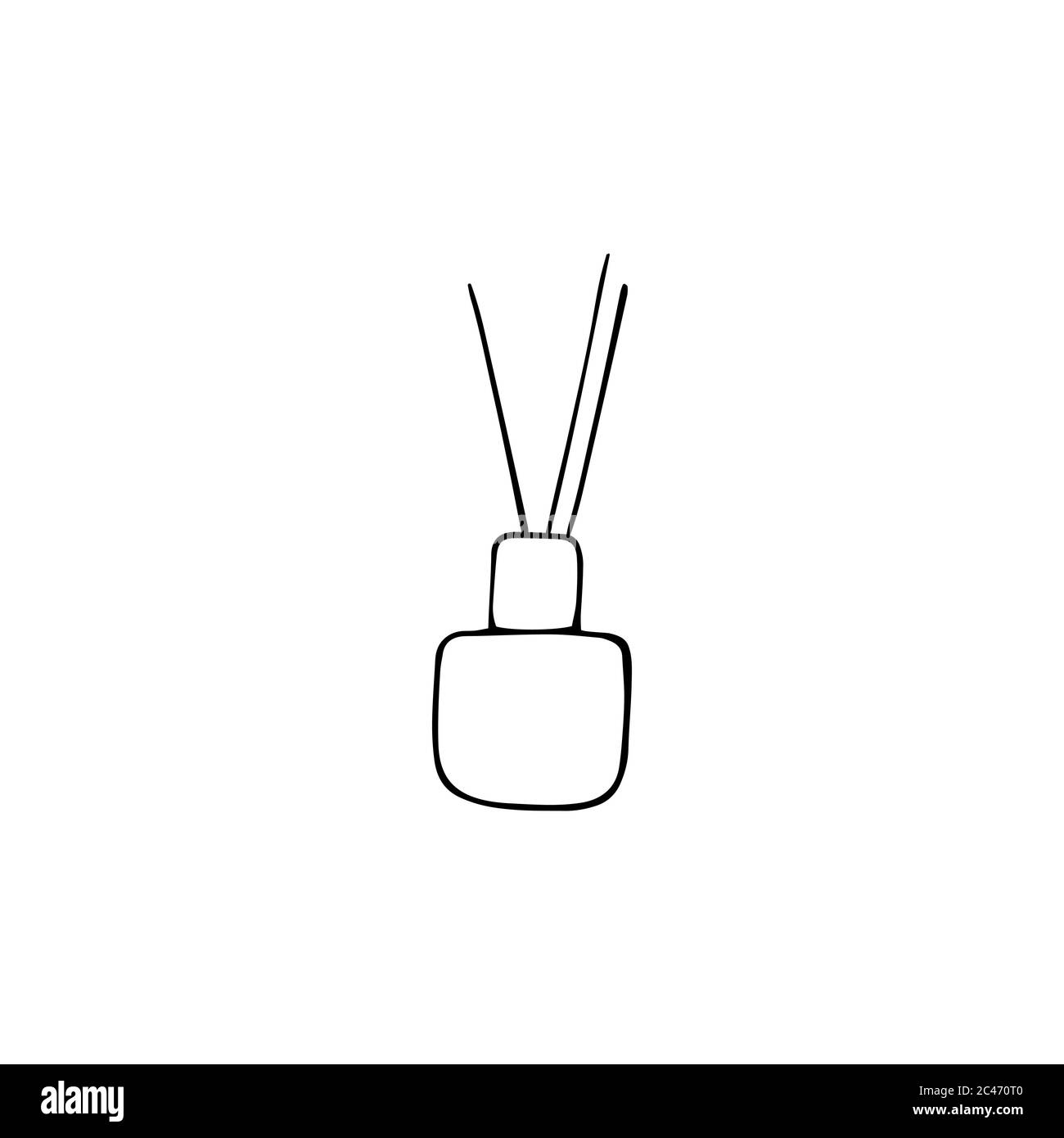 Aromatherapy reed diffuser. Hand drawn doodle vector illustration Stock ...