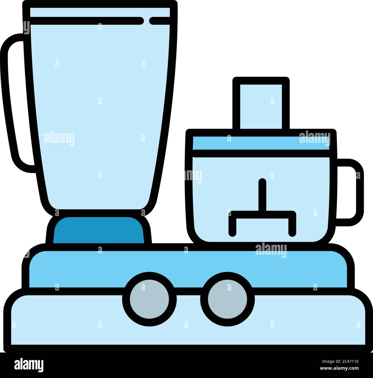 Food processor icon. Outline food processor vector icon for web design ...