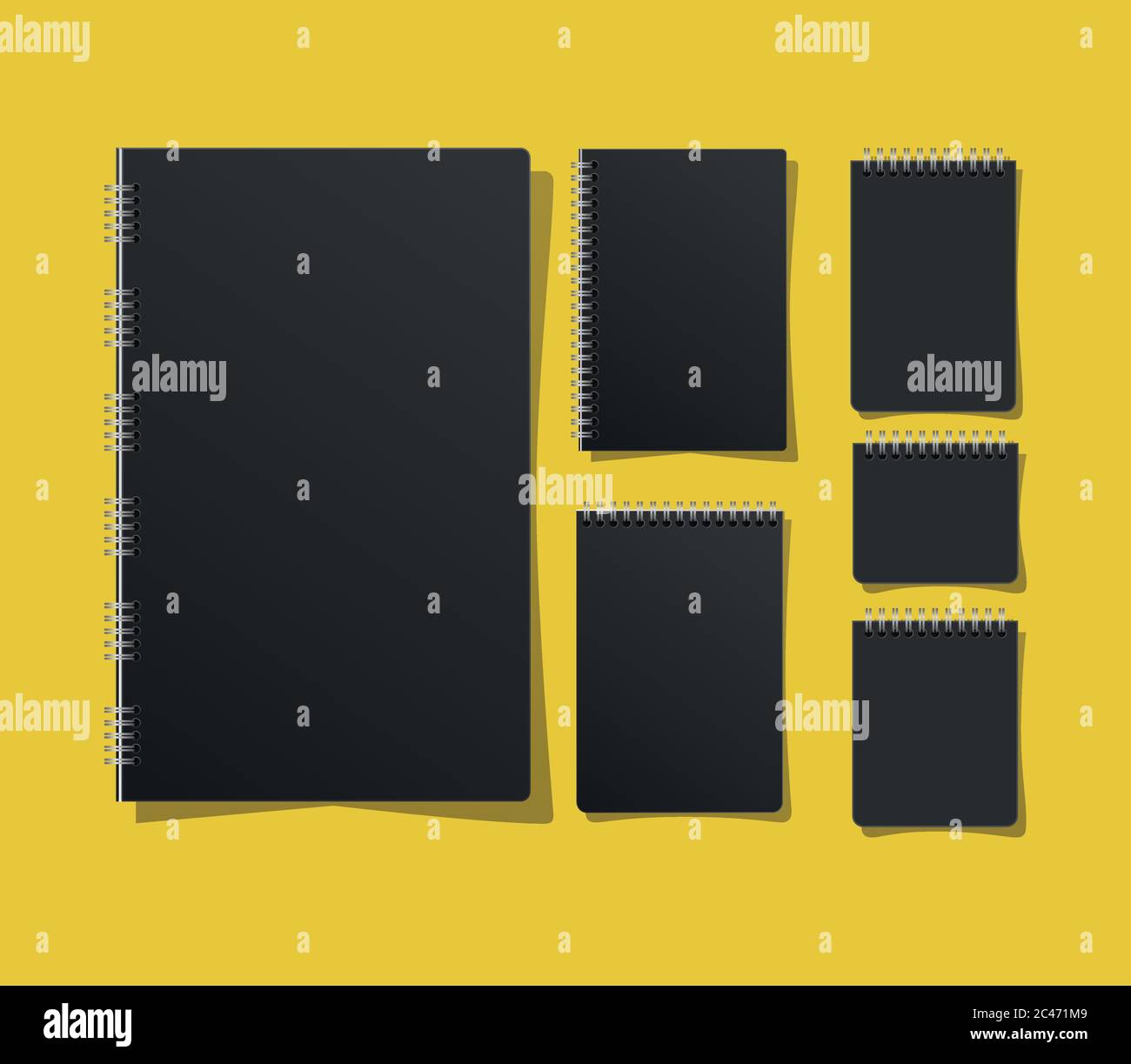 Mockup notebooks set design of corporate identity template and branding ...
