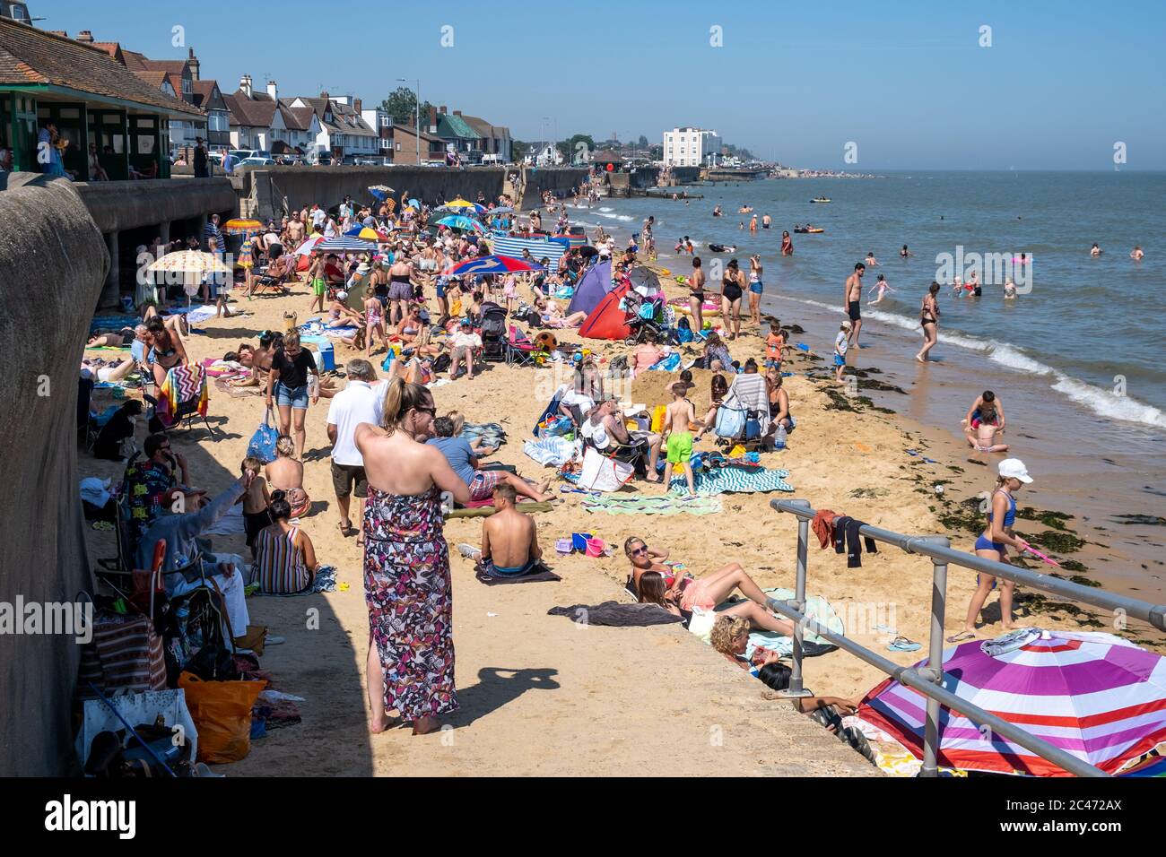 Walton On The Naze - Essex - 204062020 - People flock the beach to ...