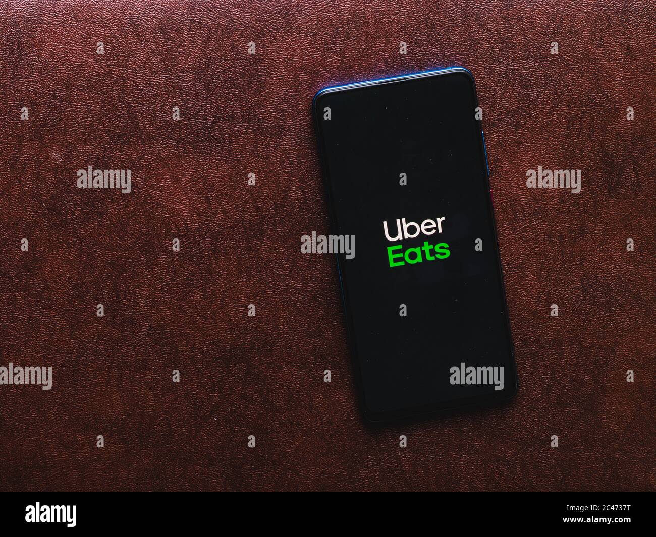 Assam, india - May 8, 2020 : Uber eats, online food delivery platform ...