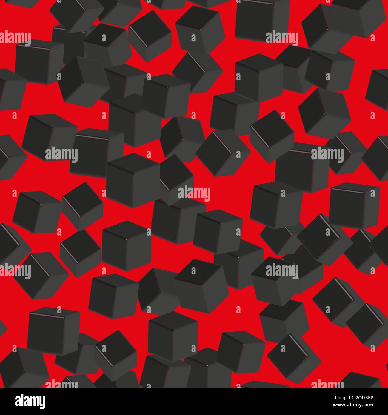 Black Cubes Seamless Pattern, 3D Illustration Stock Vector Image & Art ...