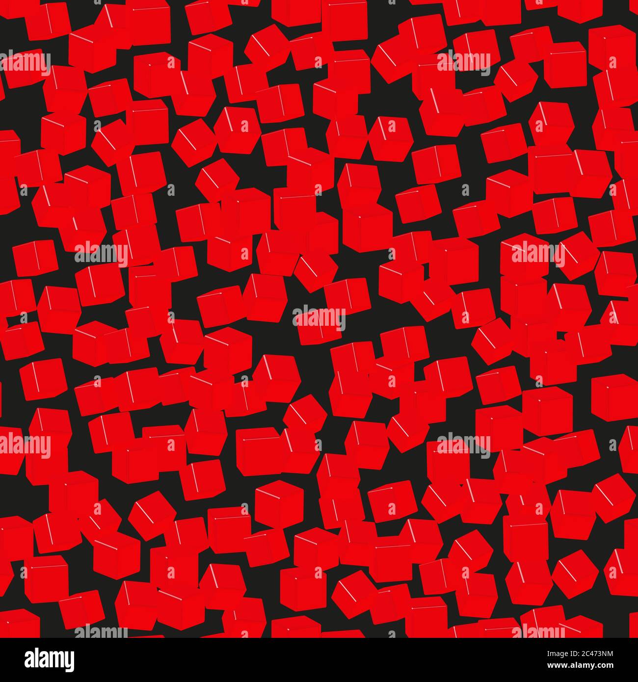 Red Cubes Seamless Pattern, 3D Illustration Stock Vector Image & Art ...