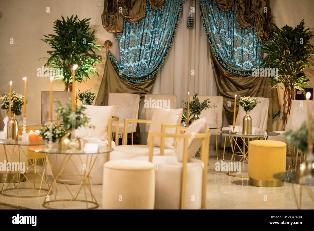 Wedding and Event decoration with flowers setup Stock Photo - Alamy