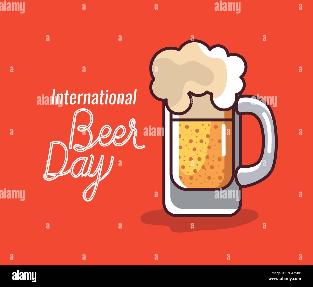 Beer glass design, Festival day pub alcohol bar and drink theme Vector ...