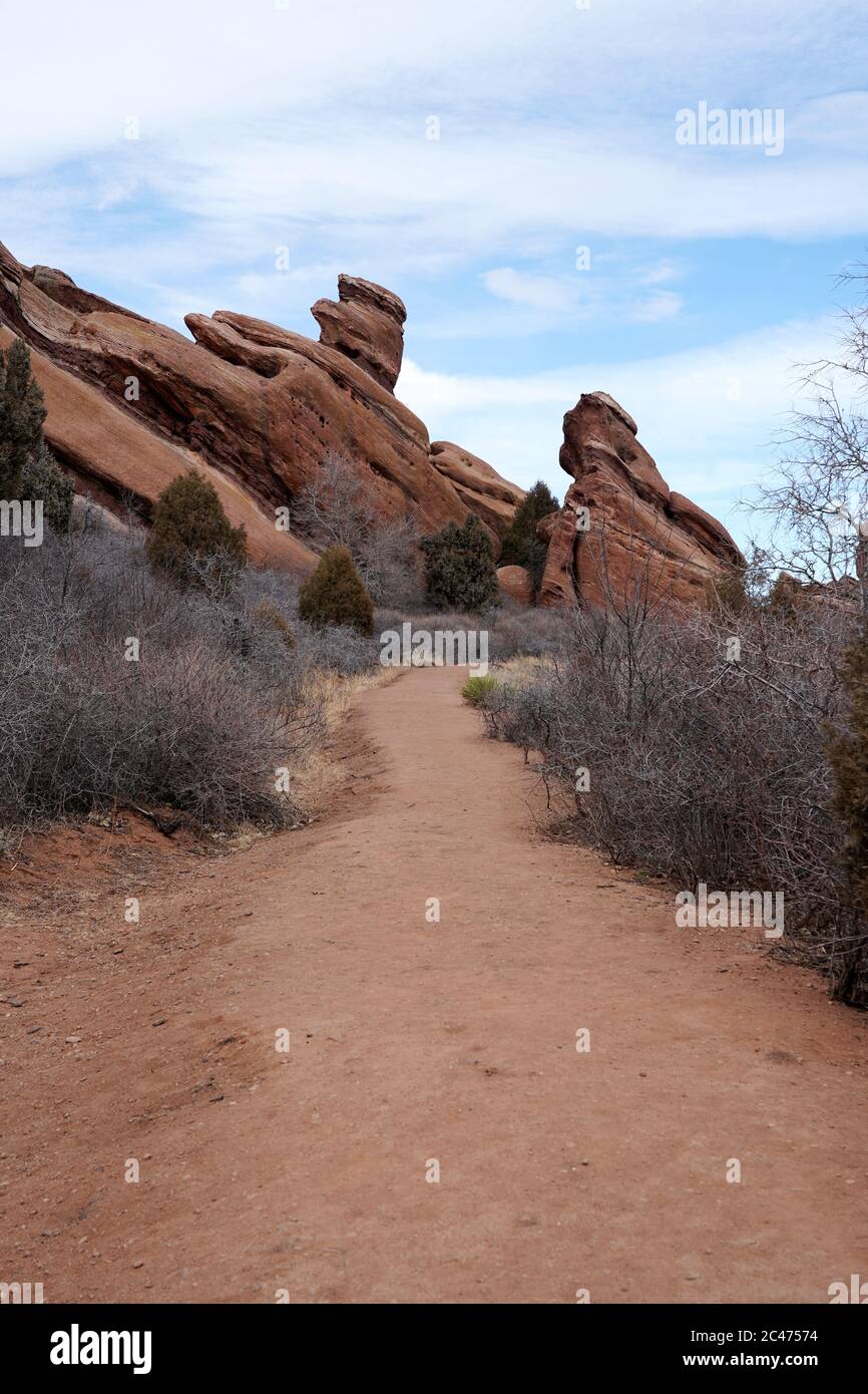 Hiking Trail at Red Rocks Park in Denver, Colorado Stock Photo - Alamy