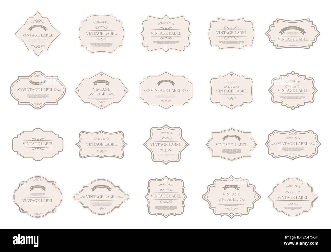 Vintage Label Shapes