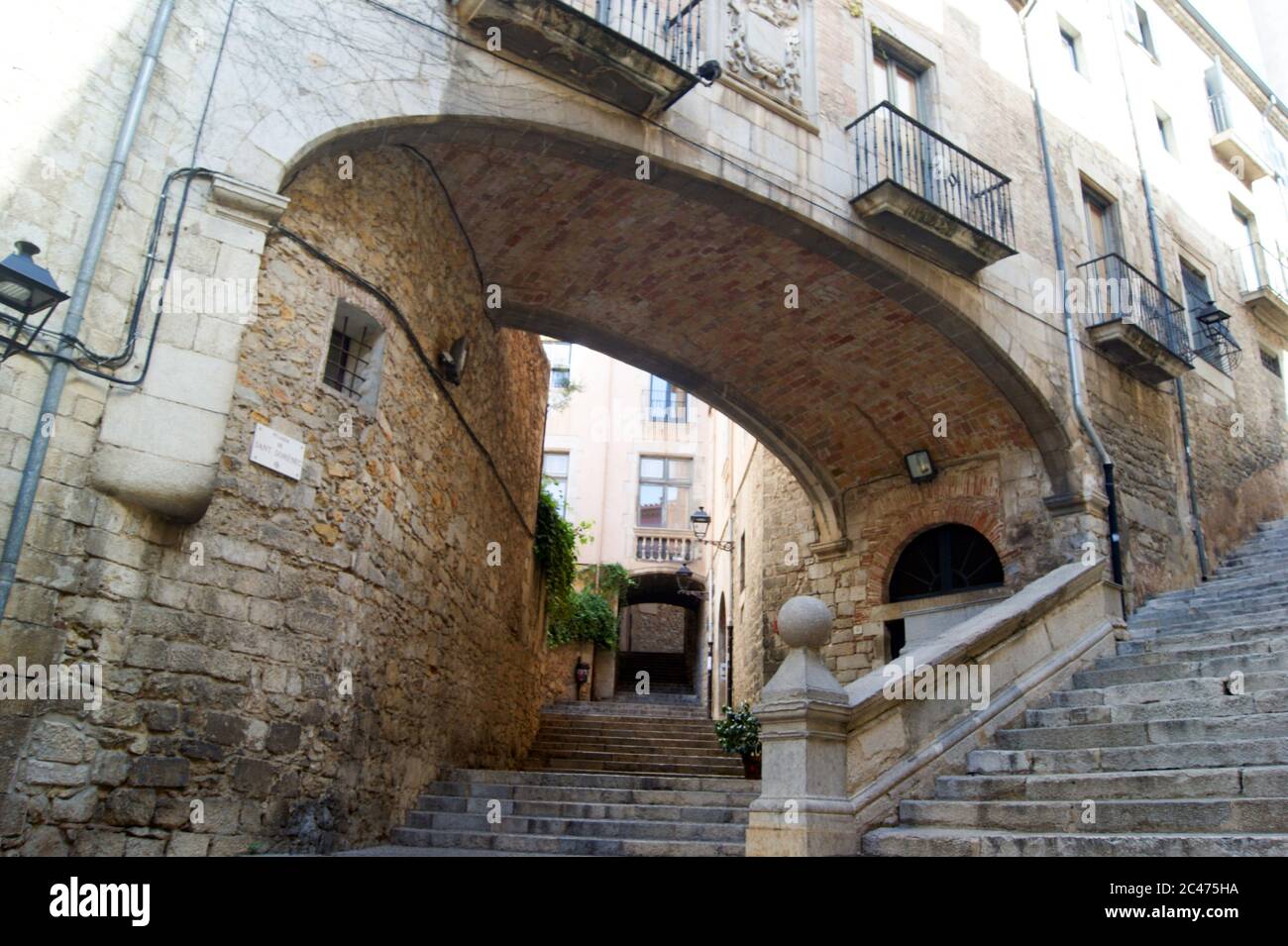 Elegant, historical buildings in the old ancient core of the beautiful ...