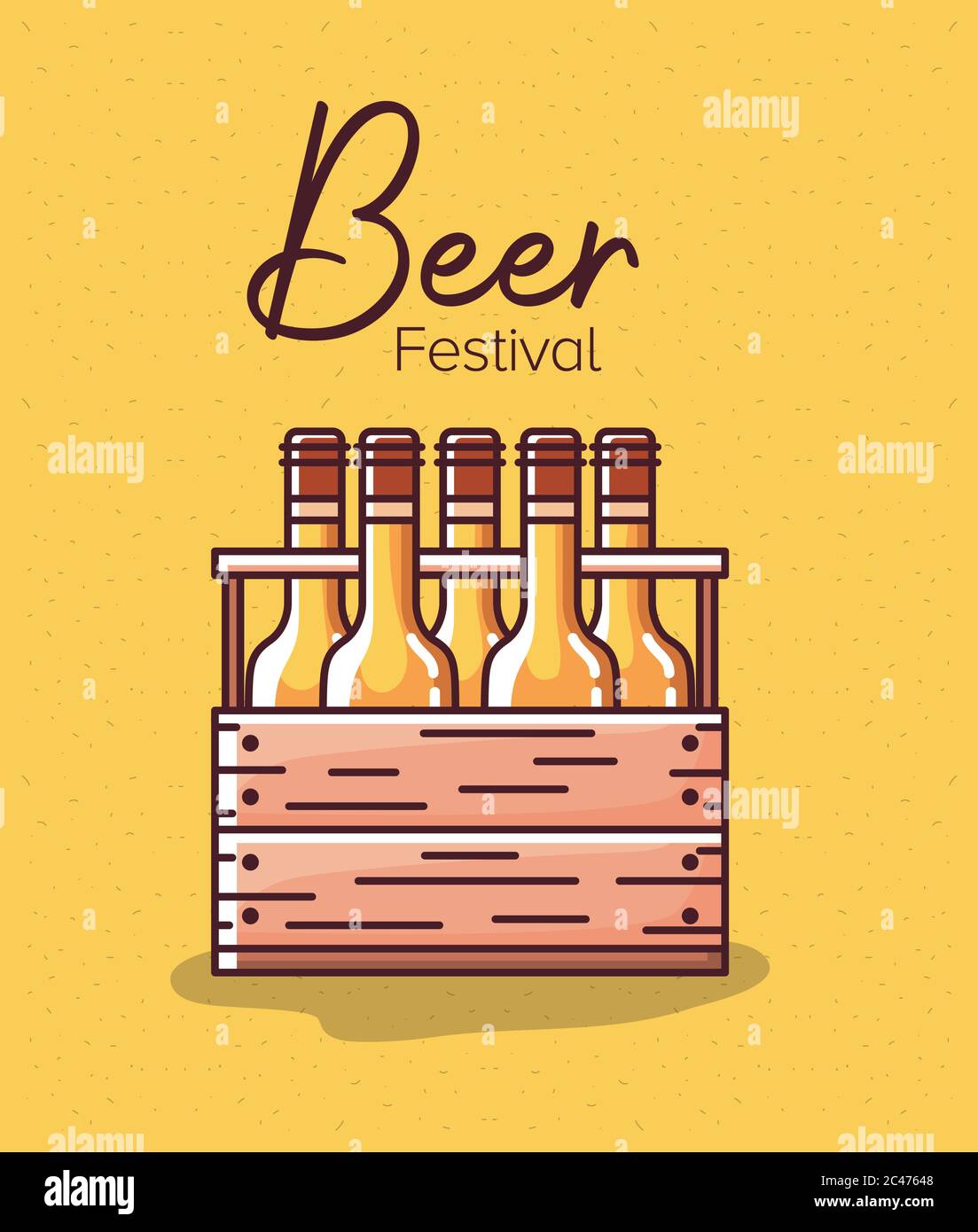 Beer bottles inside box design, Festival day pub alcohol bar and drink ...