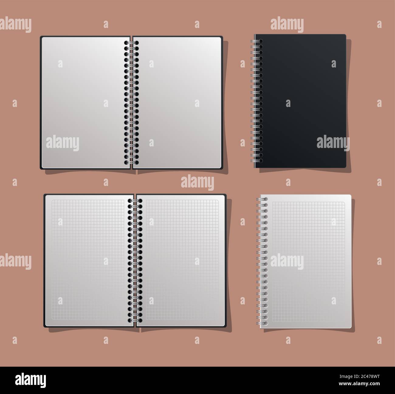 Mockup notebooks set design of corporate identity template and branding ...