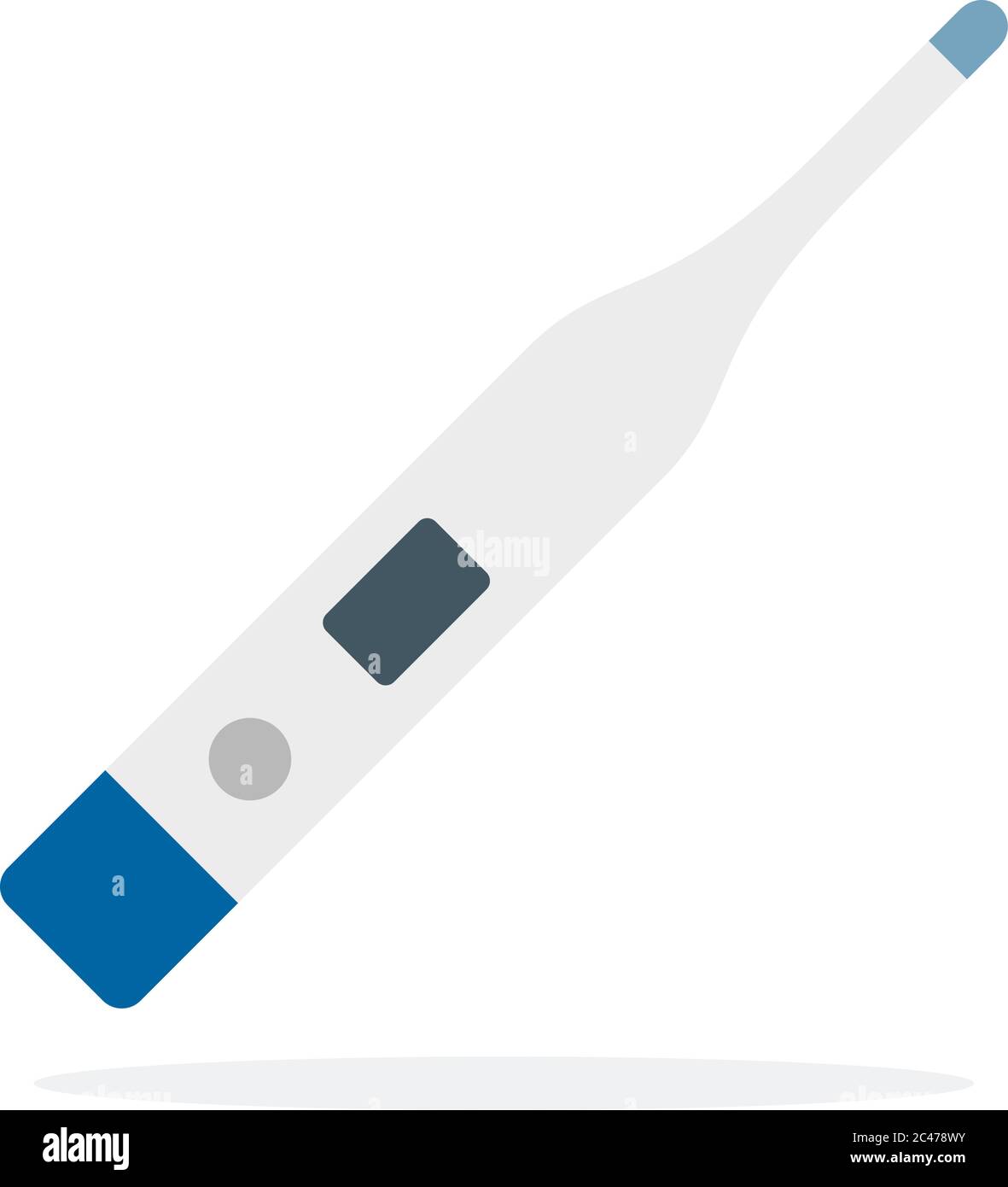 Body Thermometer vector flat material design isolated object on white ...
