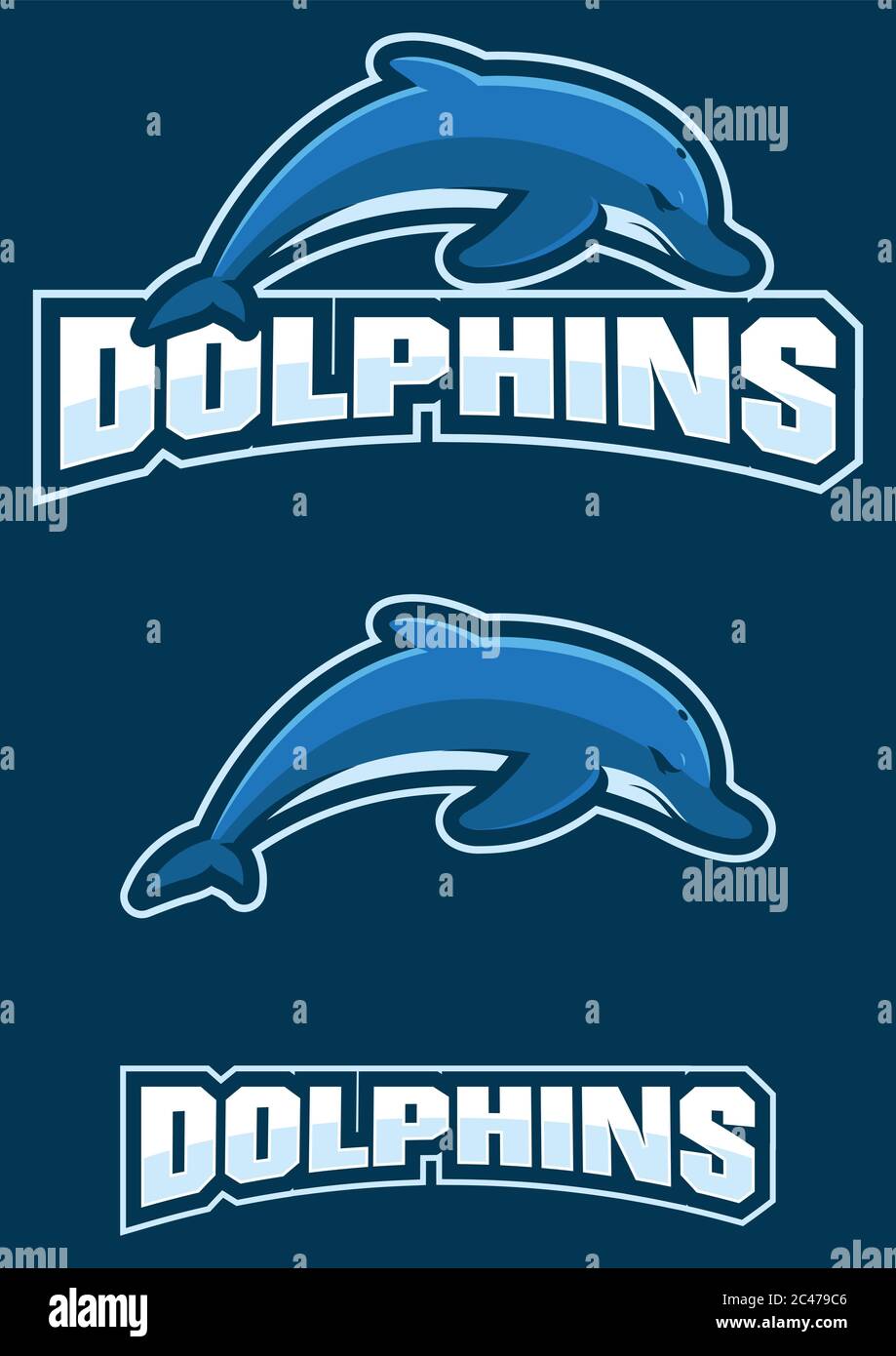 Dolphins Mascot Logo Stock Vector Image & Art - Alamy