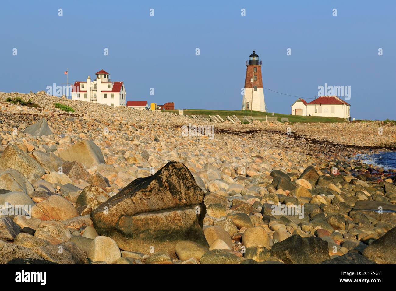 Point Judith Lighthouse, Rhode Island, USA Stock Photo - Alamy