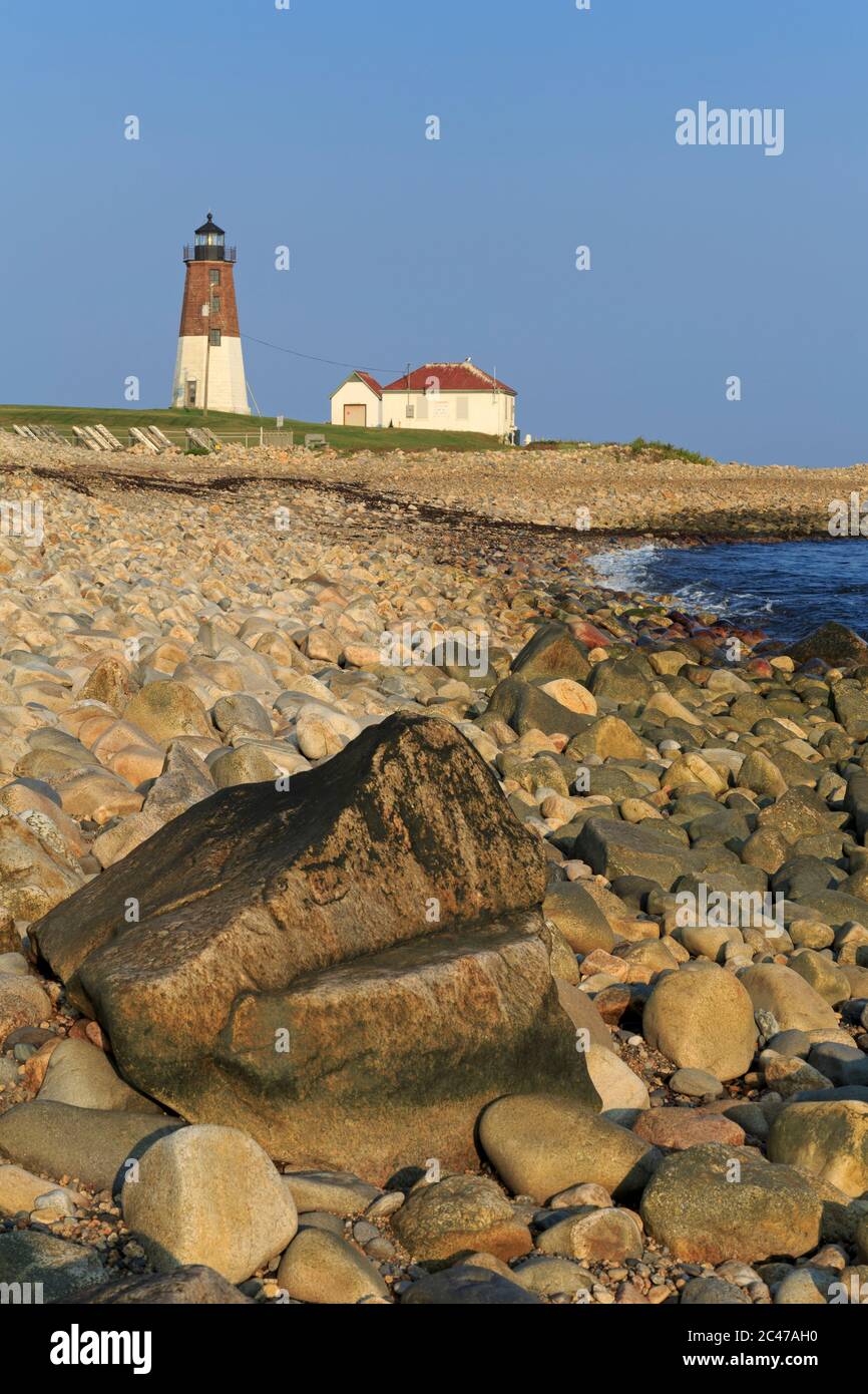 Point Judith Lighthouse, Rhode Island, USA Stock Photo - Alamy