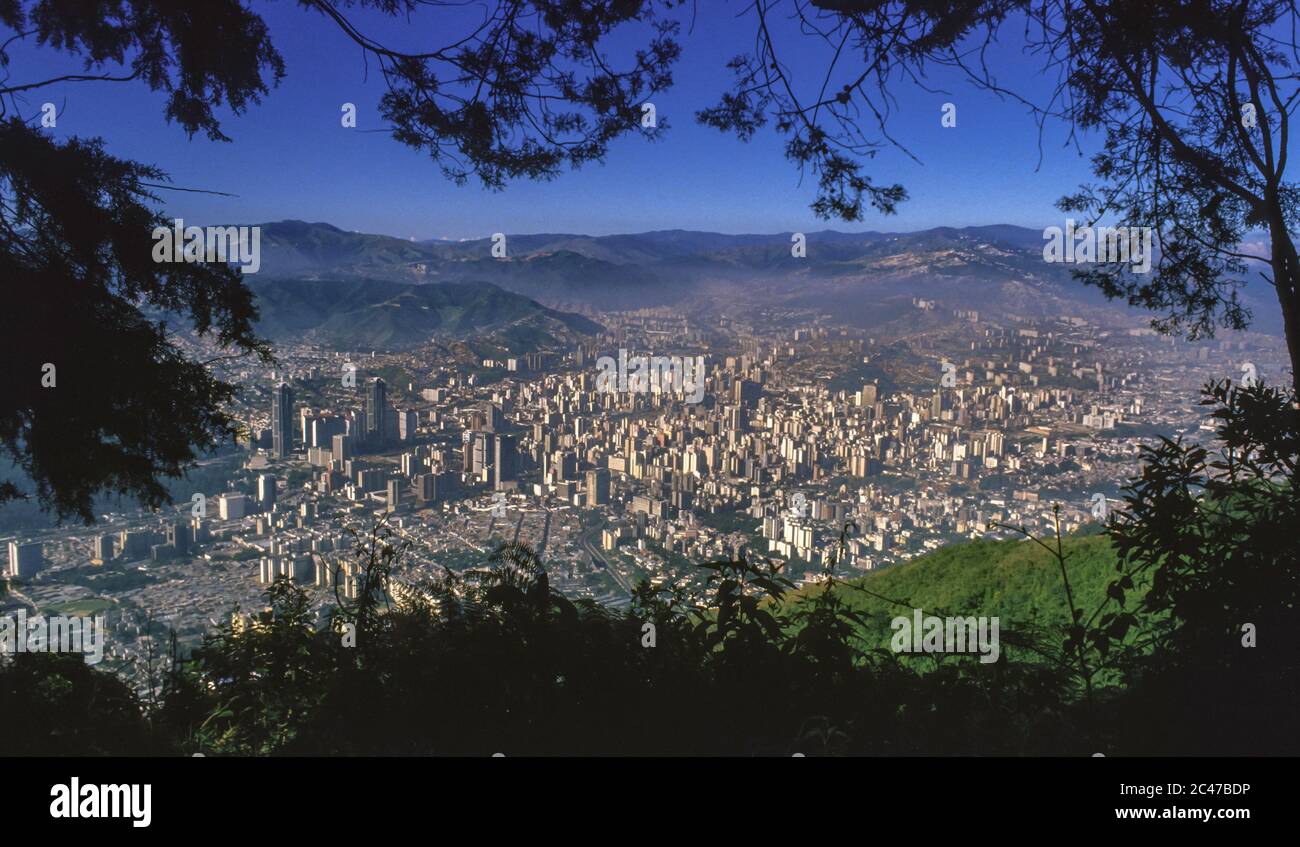CARACAS, VENEZUELA - Skyline of densely populated downtown Caracas ...