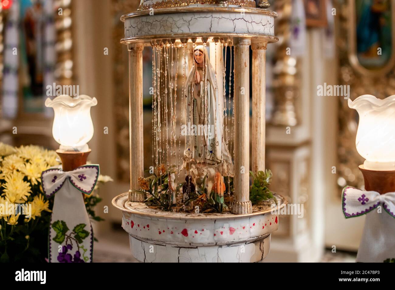 statue of Our Lady in the small altar Stock Photo - Alamy