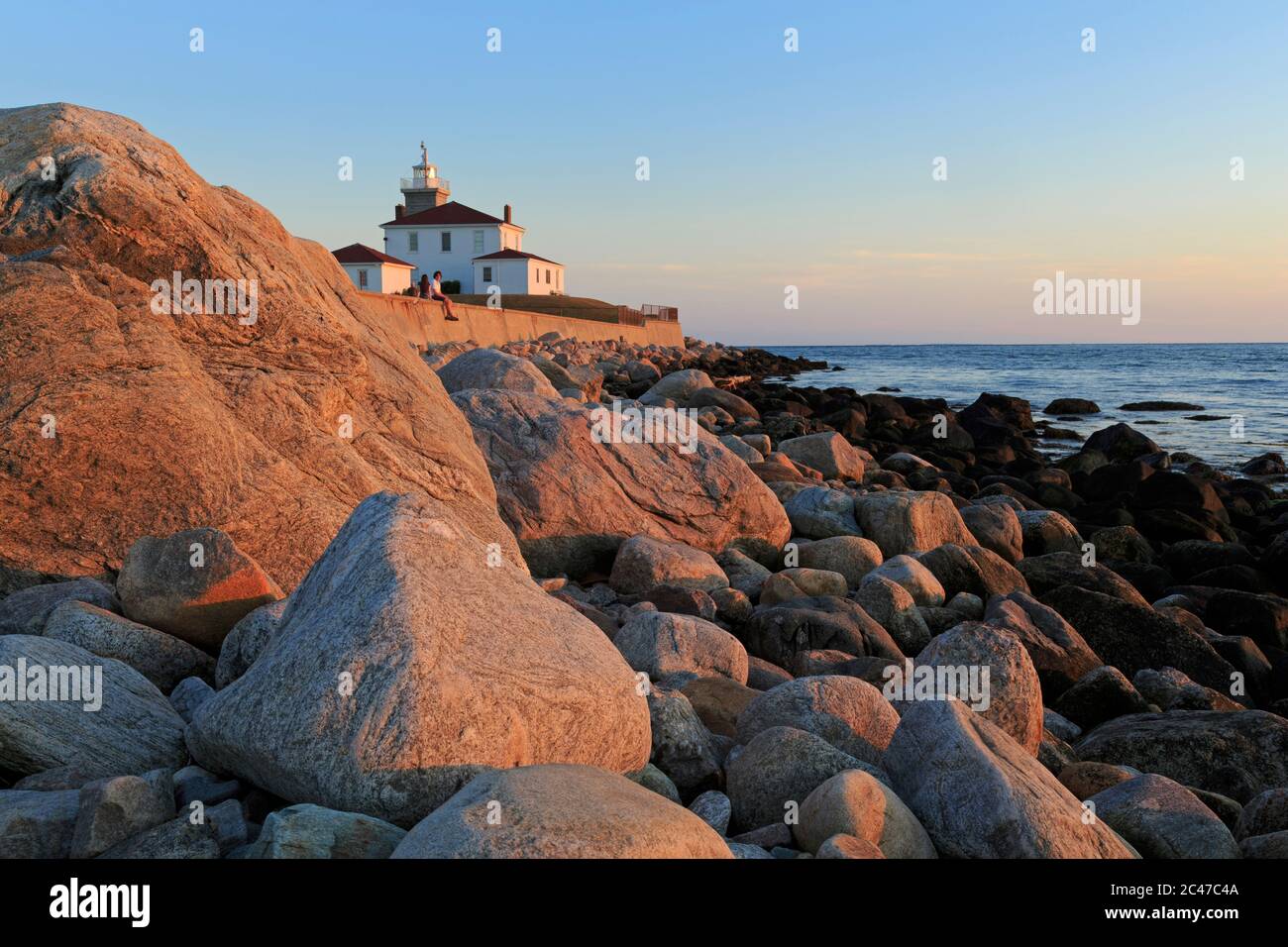 Watch Hill Lighthouse, Westerly, Rhode Island, USA Stock Photo - Alamy