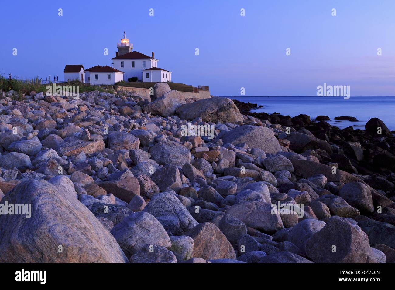 Watch Hill Lighthouse, Westerly, Rhode Island, USA Stock Photo - Alamy