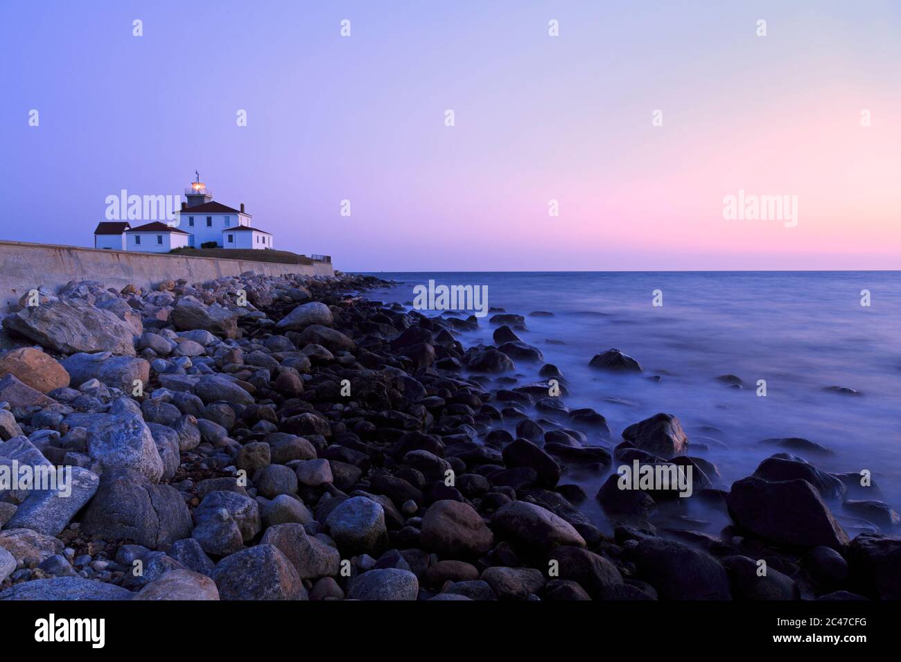 Watch Hill Lighthouse, Westerly, Rhode Island, USA Stock Photo - Alamy