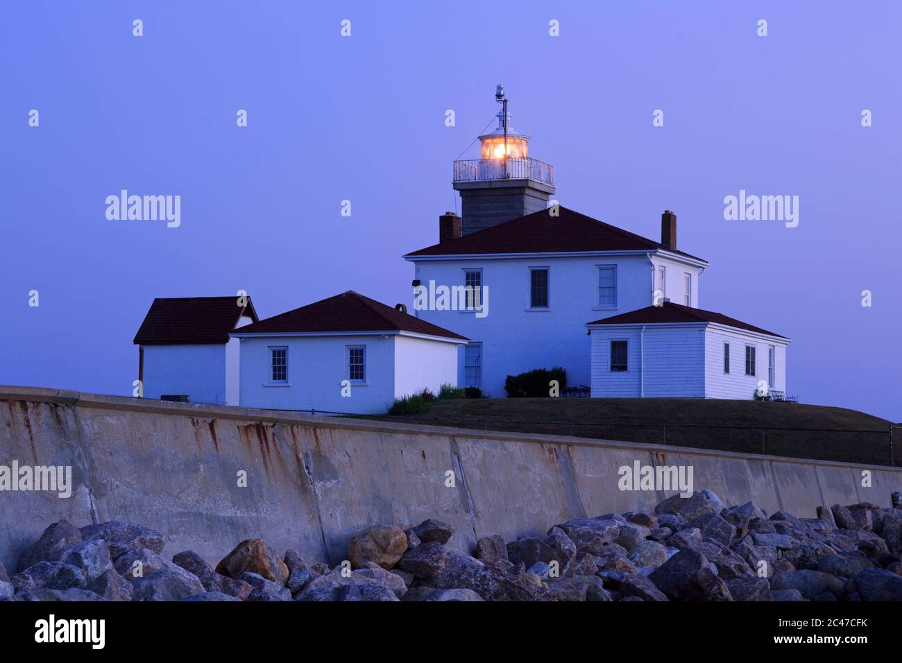 Watch Hill Lighthouse, Westerly, Rhode Island, USA Stock Photo - Alamy