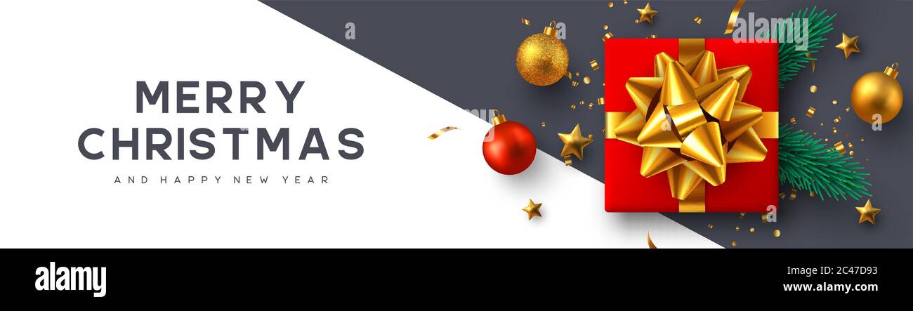 Christmas horizontal banner Stock Vector Image & Art - Alamy