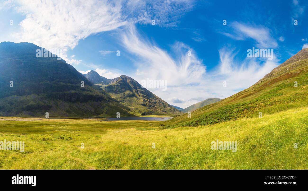 Summer in Scotland highlands in a beautiful summer day, United Kingdom ...