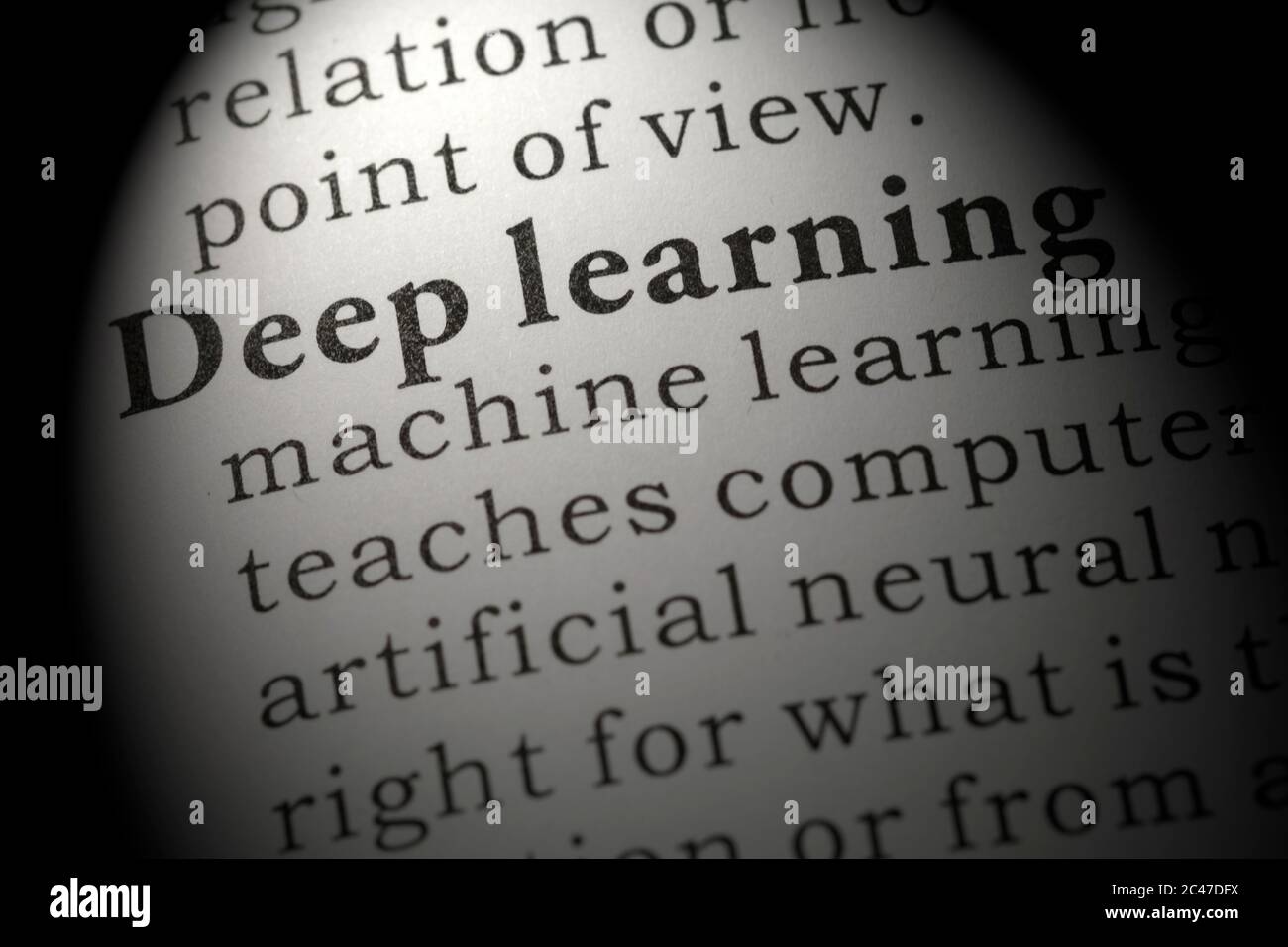 Fake Dictionary, Dictionary definition of word deep learning Stock ...