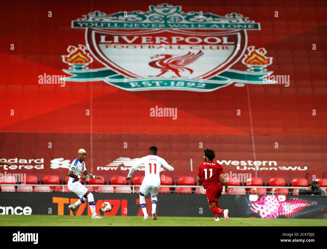 A general view of match action during the Premier League match at ...