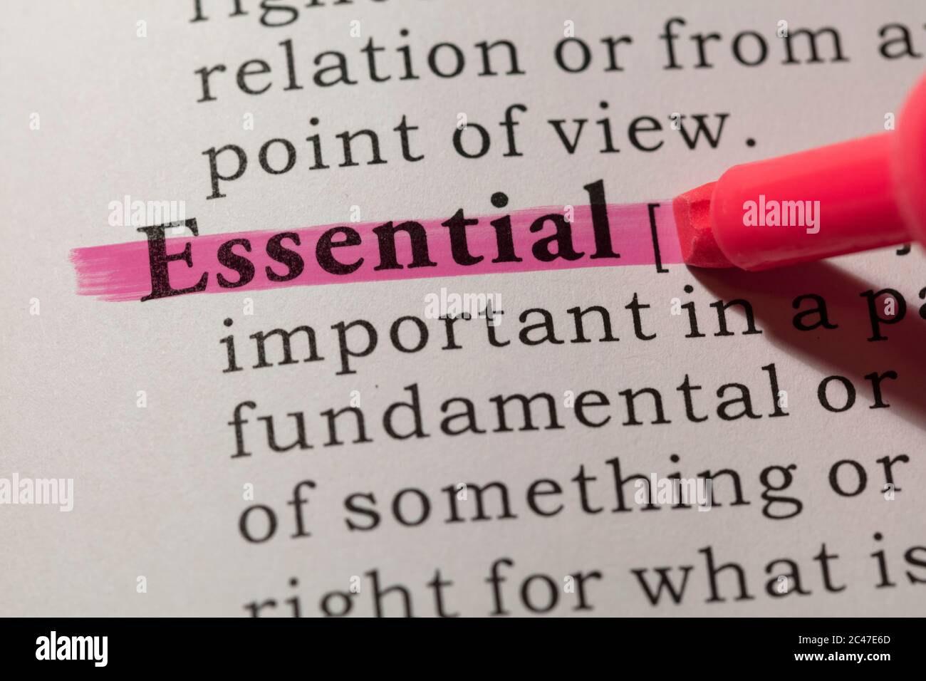Essential word hi-res stock photography and images - Alamy