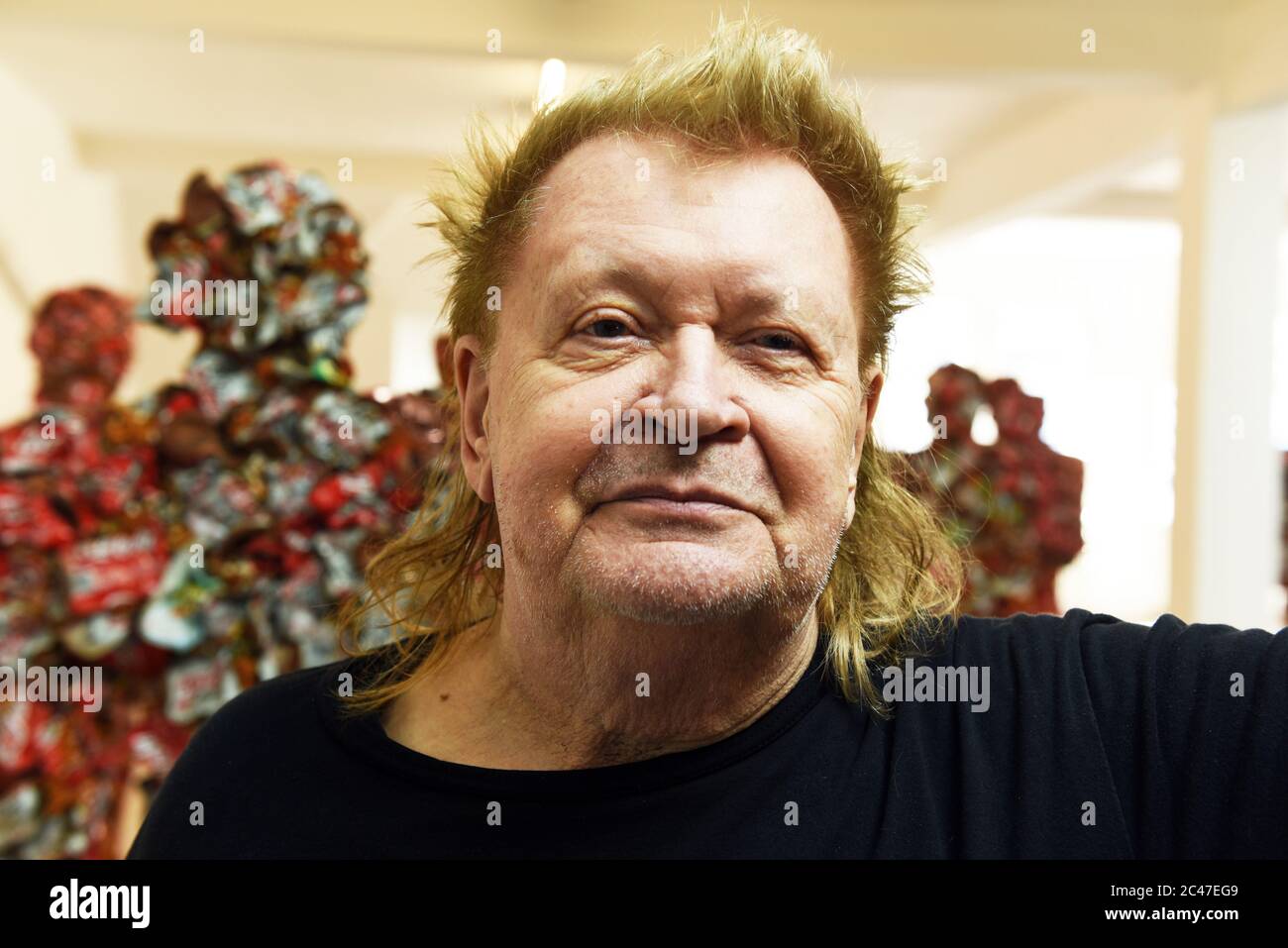 Duesseldorf, Germany. 24th June, 2020. The action artist HA Schult ...