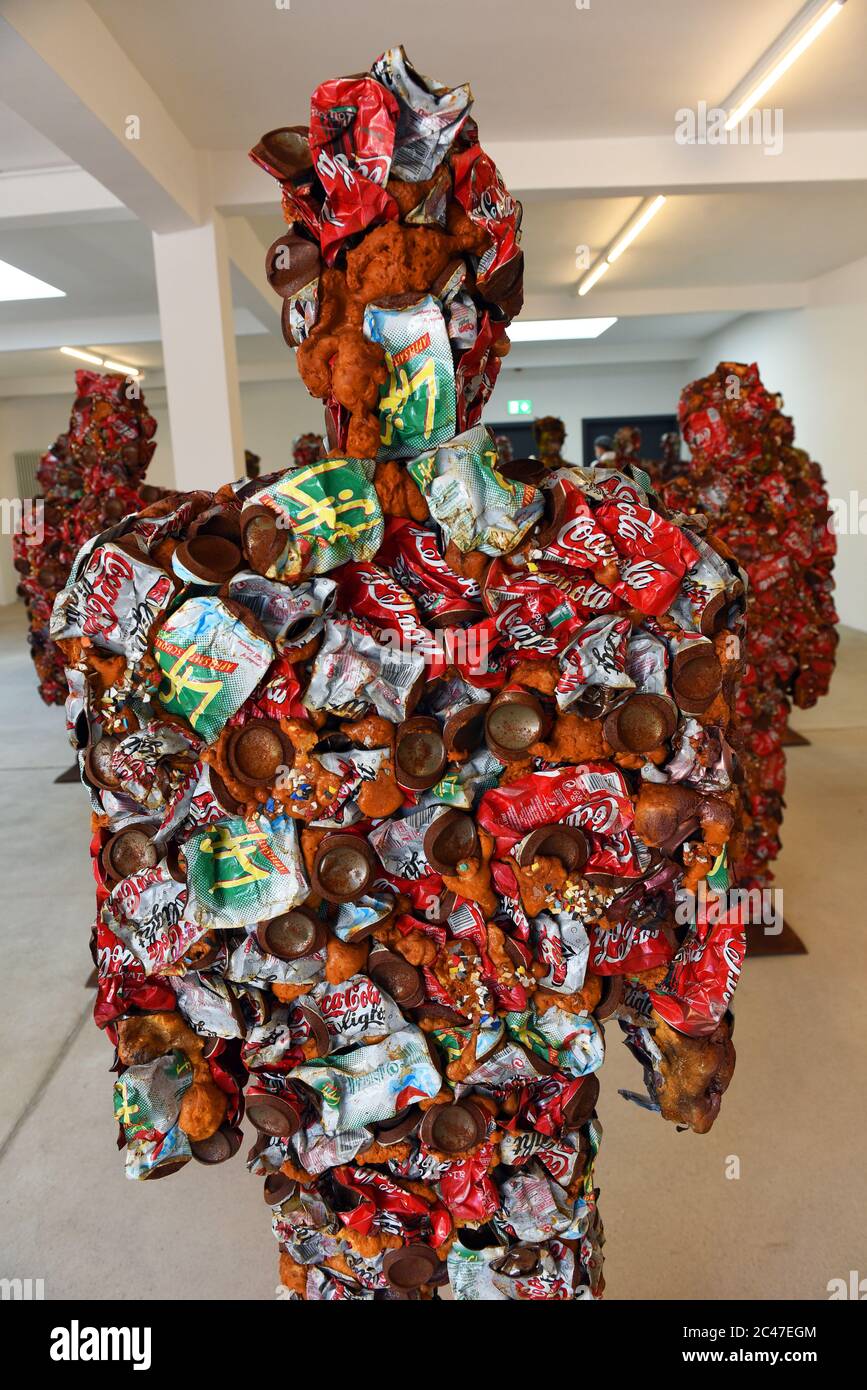 Duesseldorf, Germany. 24th June, 2020. "Trash People" by the action ...