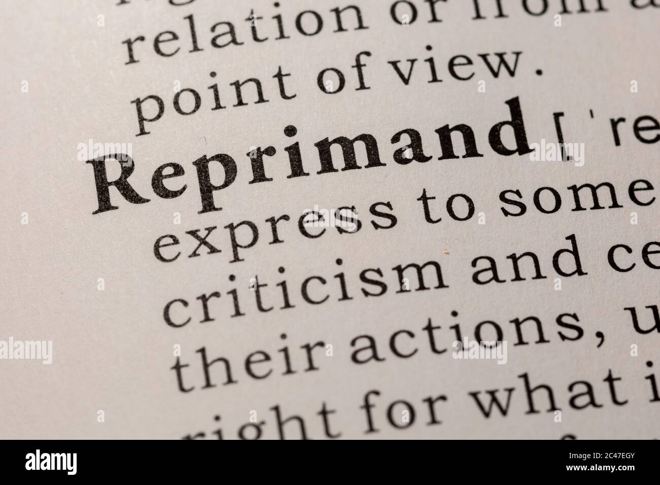 Reprimand Definition
