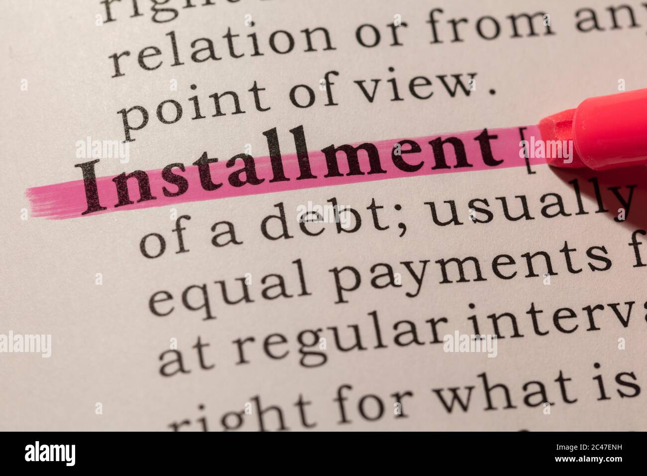 Installment hi-res stock photography and images - Alamy