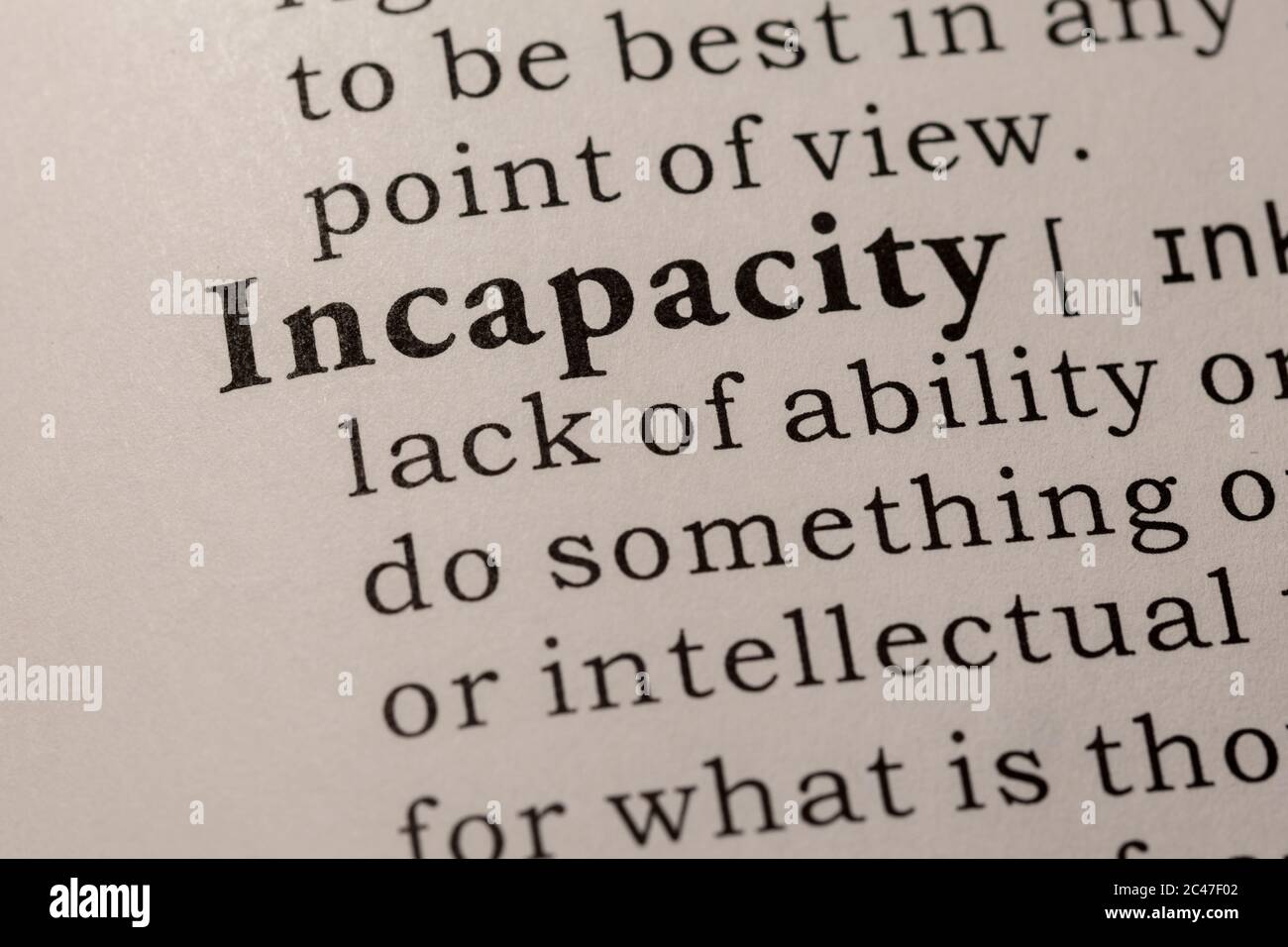 Incapacity hi-res stock photography and images - Alamy