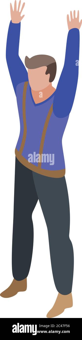 Boy rage hands up icon, isometric style Stock Vector Image & Art - Alamy