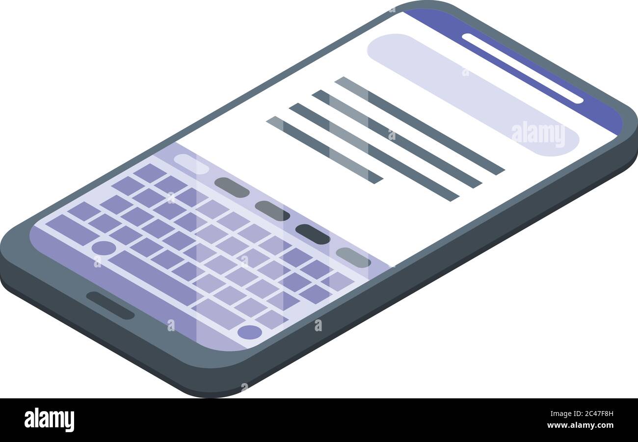 Smartphone keyboard icon, isometric style Stock Vector Image & Art - Alamy